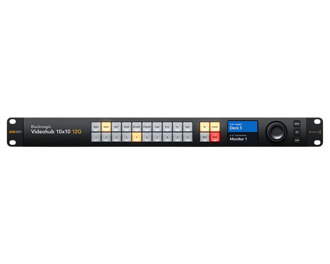 Blackmagic Videohub 10x10 12G - Video Routere - Stjernholm & Co