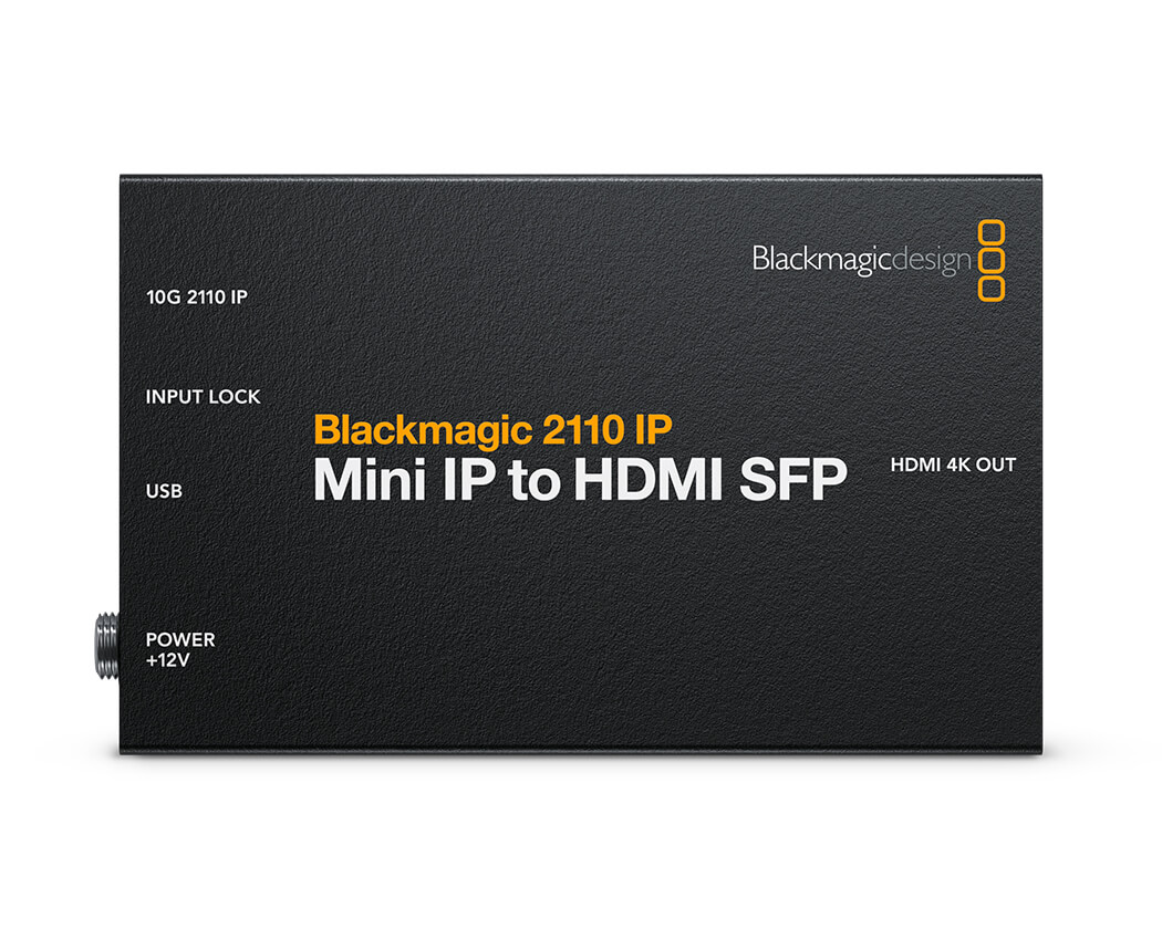 Blackmagic 2110 IP Mini IP to HDMI SFP Converter
