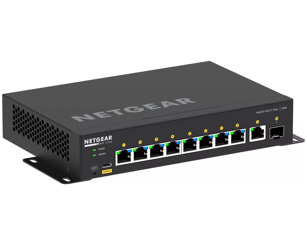 Netgear AV Line M4250 8-Port Gigabit PoE+ AV Switch (110W)
