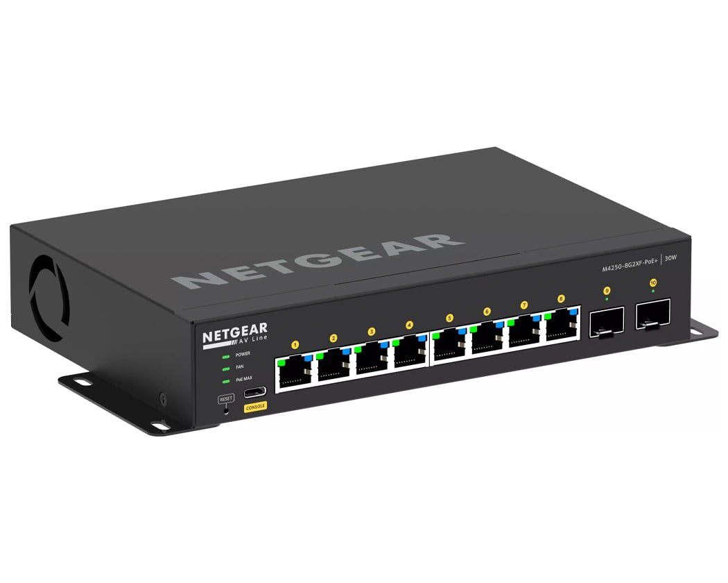 Netgear AV Line M4250 8-Port Gigabit PoE+ AV Switch (220W)